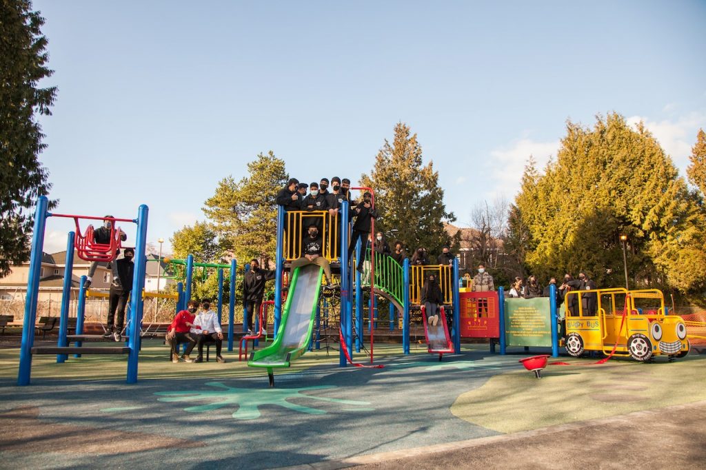 Surrey school receives new playground surfacing made from 1,391 ...